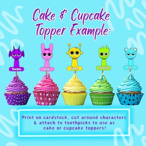 Printable Sprunki Decorations, Digital Download, Sprunki Birthday ...