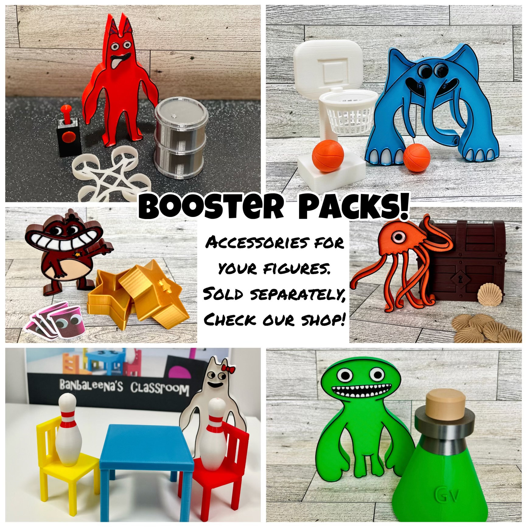 Garten of Banban Figures, 3D Printed Character Bundle - Etsy