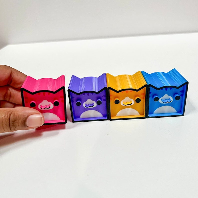 3D Printed Geometry Dash Cat Icons, Cake Toppers - Etsy