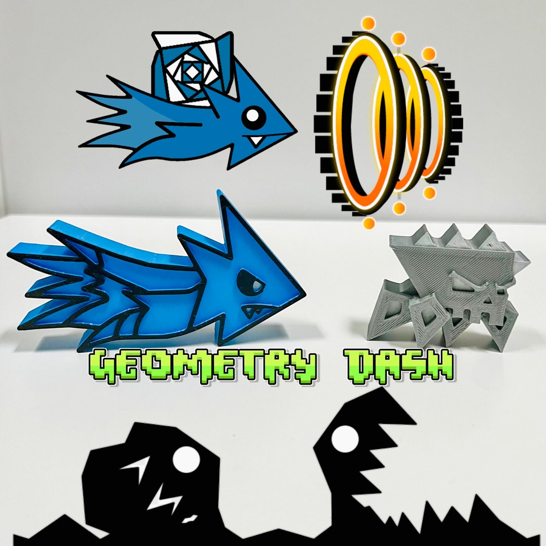Geometry Dash 3D Printed Large Icons Ships Geometry Dash - Etsy