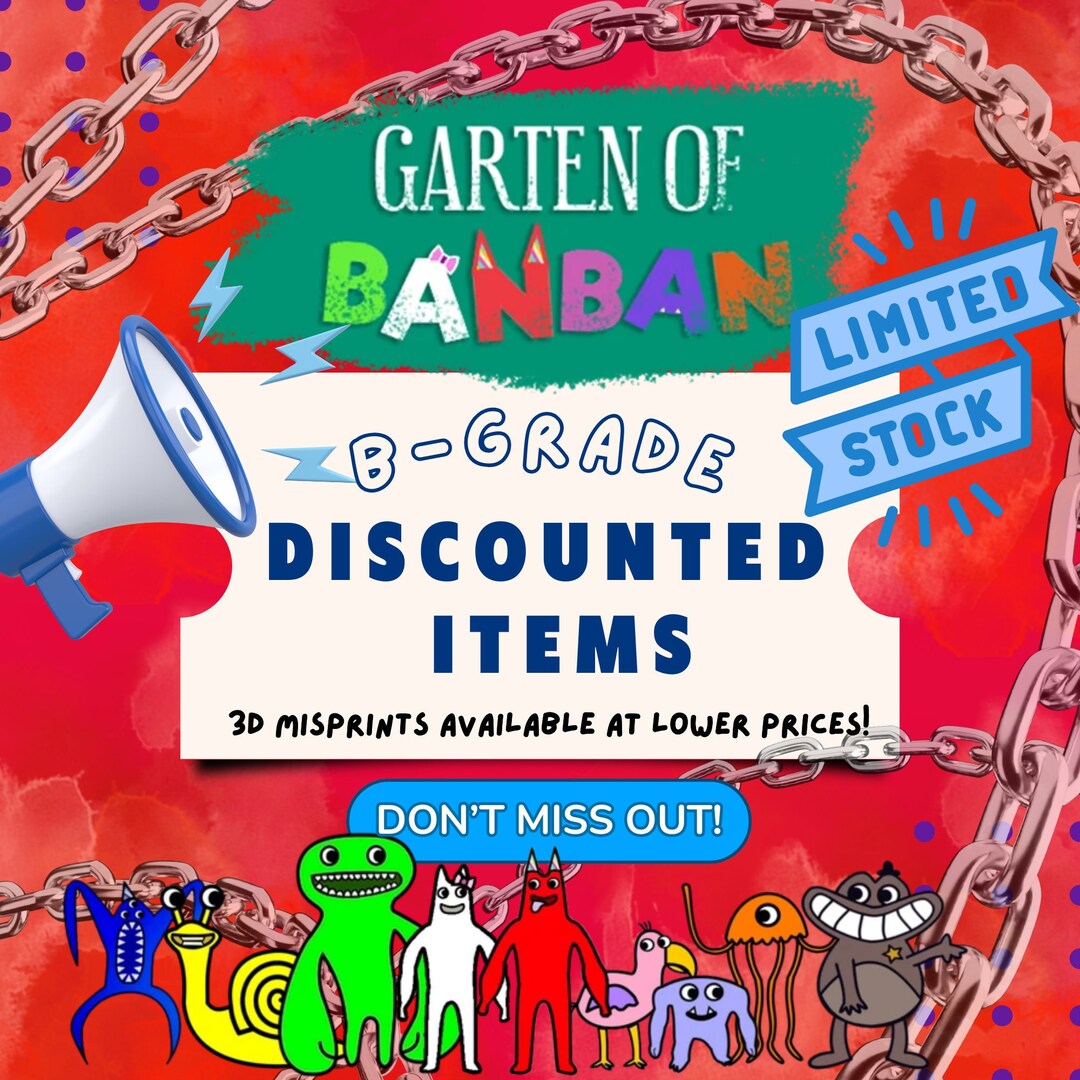 Discounted "b-grade" Garten of Banban 3D Misprinted Items, Items Will ...