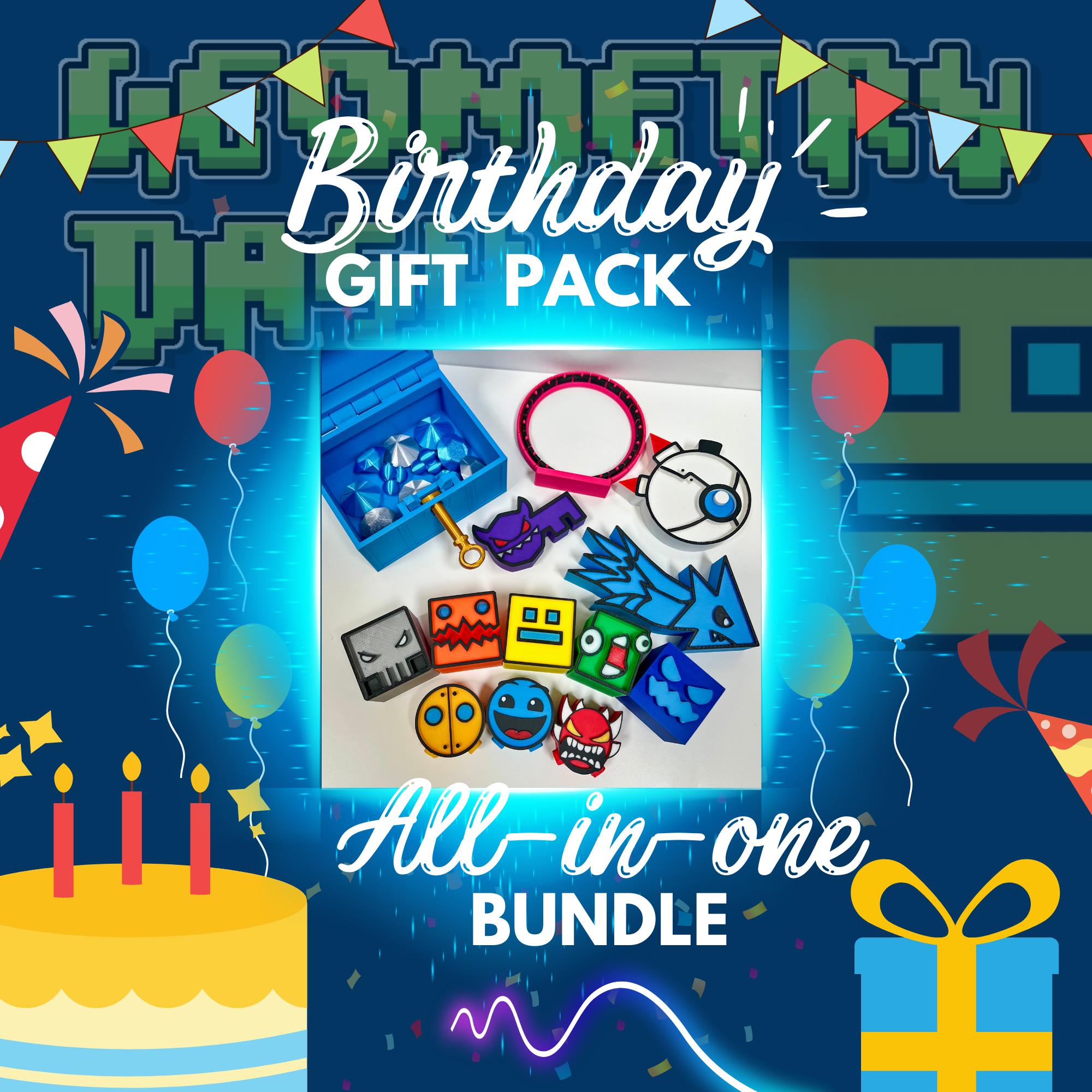 Birthday Bundle, Geometry Dash Gift Pack, 3D Printed Toys, All in One ...