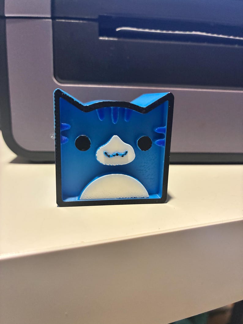 3D Printed Geometry Dash Cat Icons, Cake Toppers - Etsy