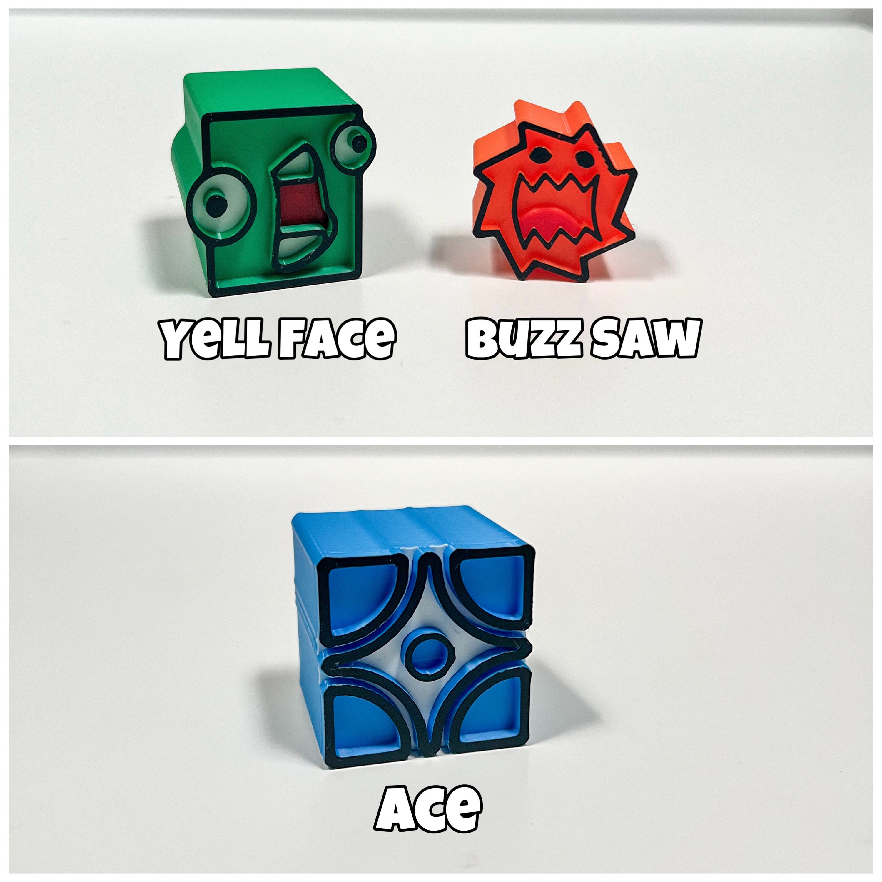 Geometry Dash Toys, 3D Printed Cubes, Geometry Dash Icons, Cake Toppers ...