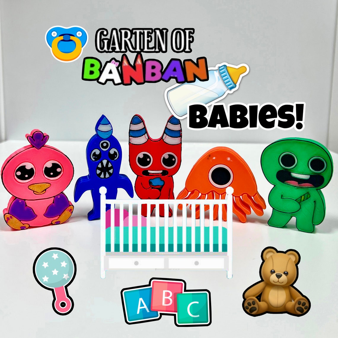 Baby Banban 5 Pack Character Pack Garten of Banban Figures - Etsy