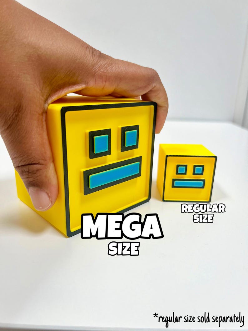 MEGA Cubes, Extra Large Geometry Dash Toys, 3D Printed Cubes, Geometry ...