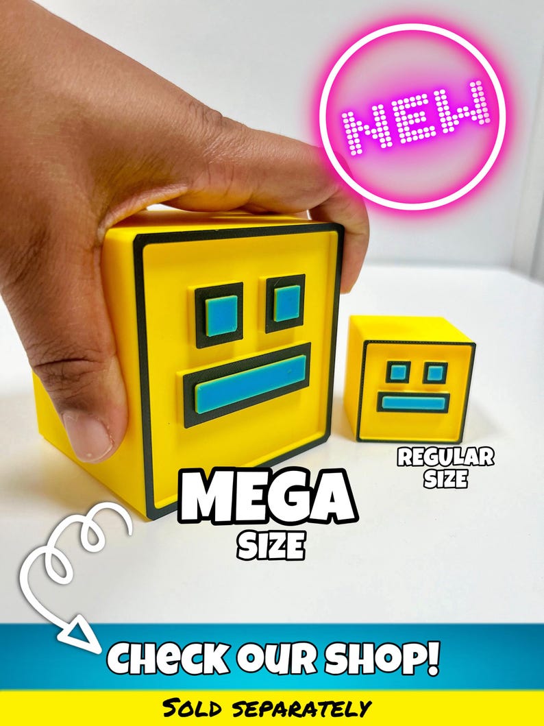 Ships, Ufo's, Geometry Dash 3D Printed Large Icons, Geometry Dash Icons ...