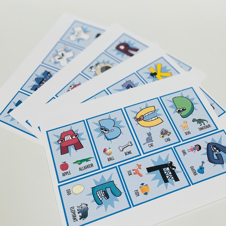 Printable Alphabet Lore Cards, Digital Download, Alphabet Flashcards ...