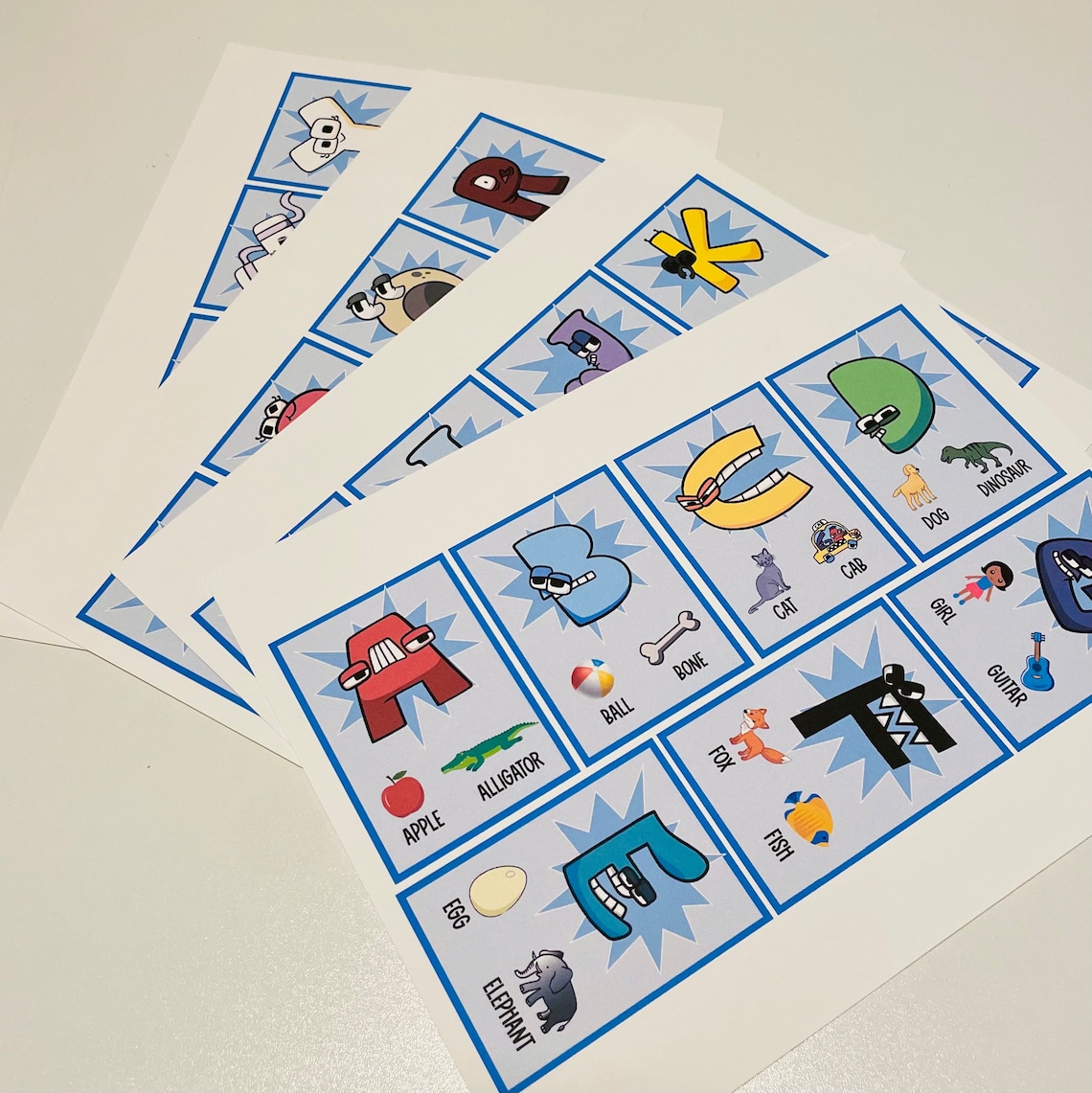 Printable Alphabet Lore Cards Digital Download Alphabet - Etsy