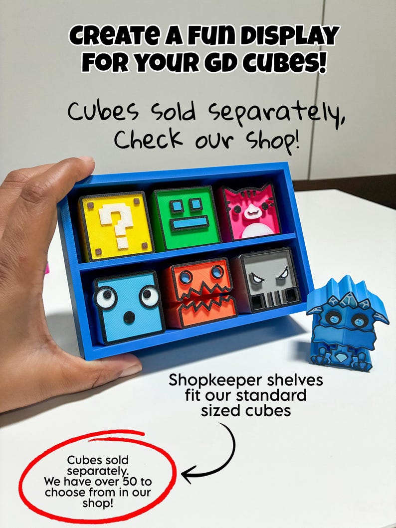 Geometry Dash Shopkeeper, Shelves, and Shards, Geometry Dash Toys, 3D ...