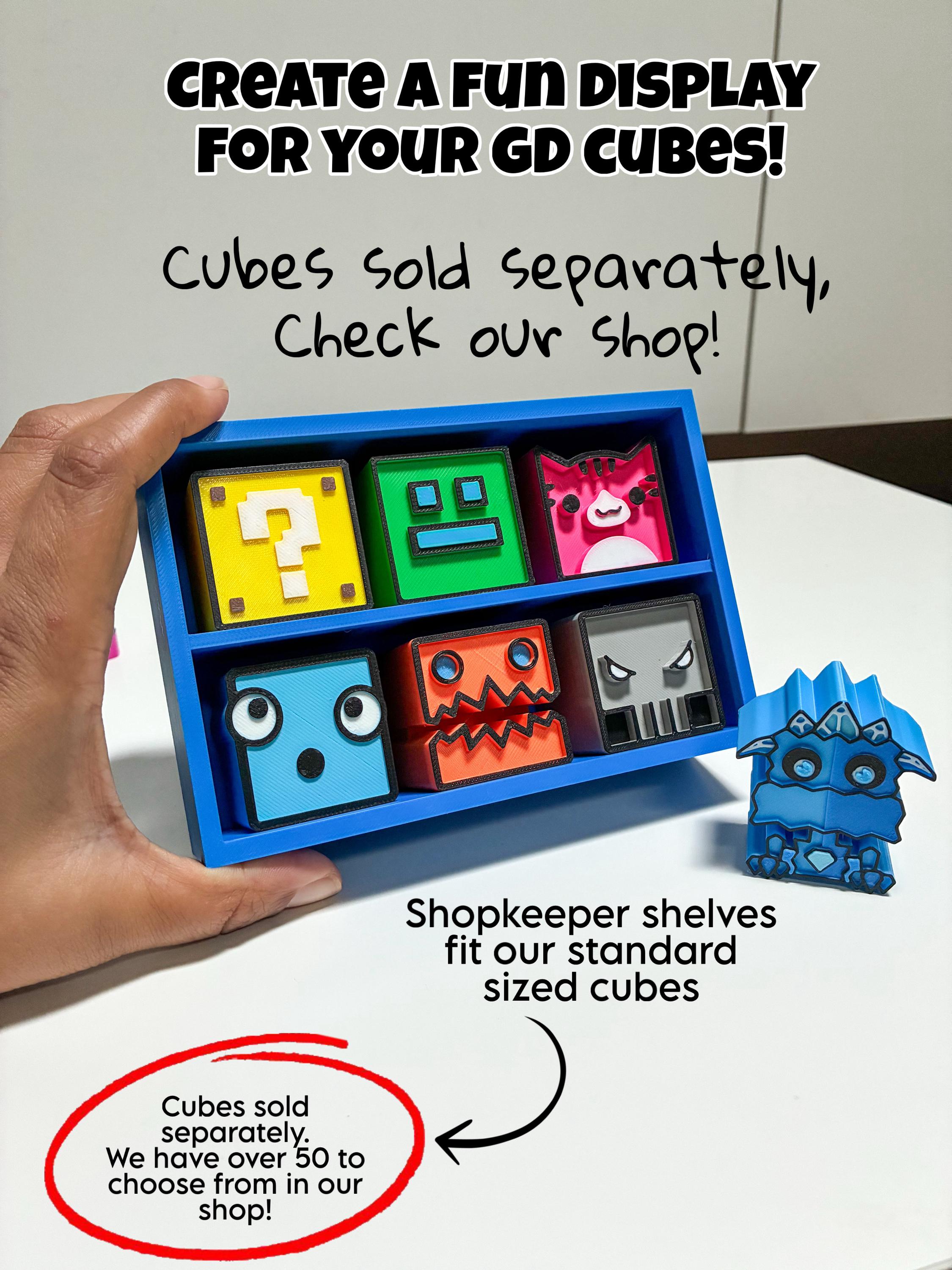 Geometry Dash Shopkeeper, Shelves, and Shards, Geometry Dash Toys, 3D ...
