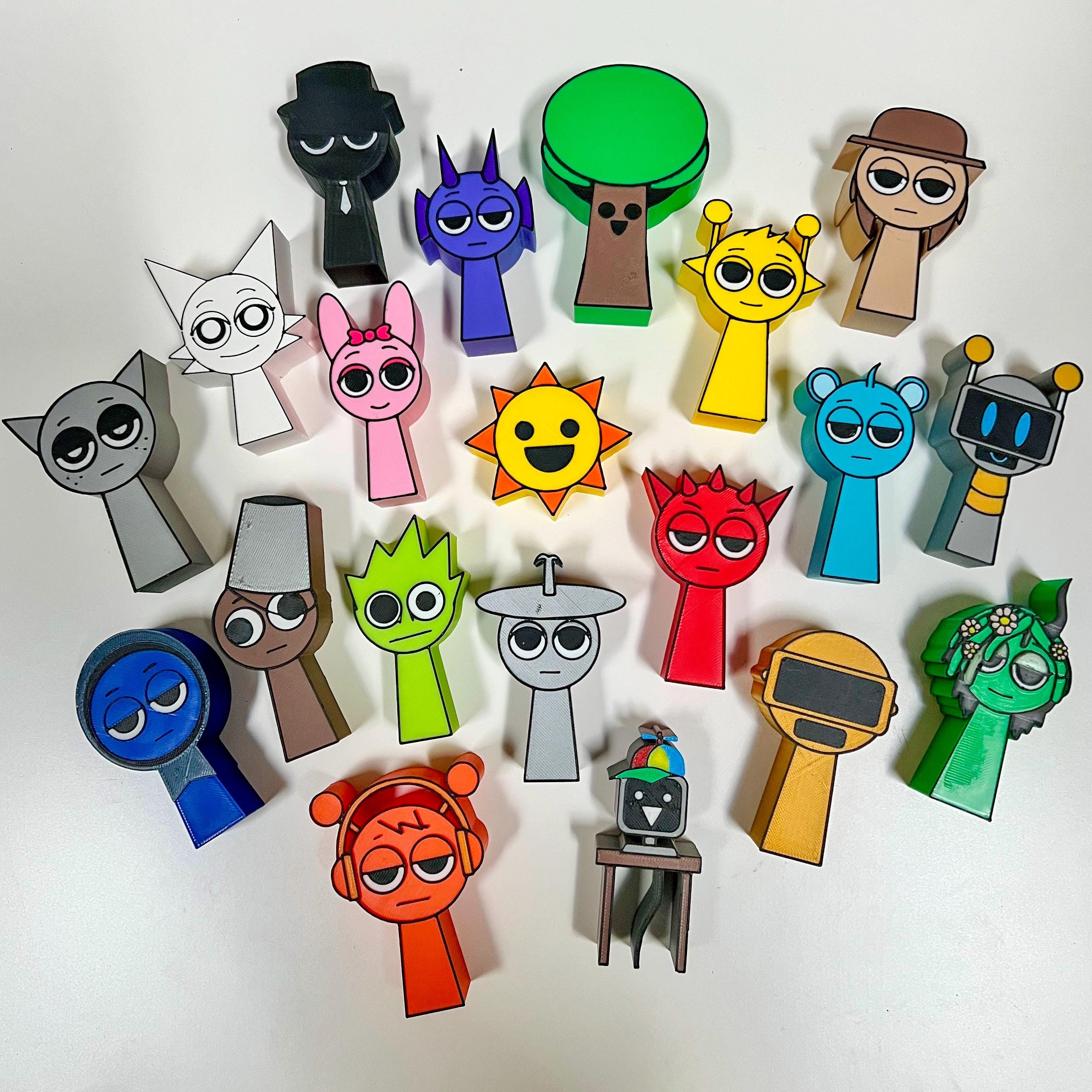 3D Printed Sprunki Toys, Incredibox Inspired Cake Topper, Party Favors ...
