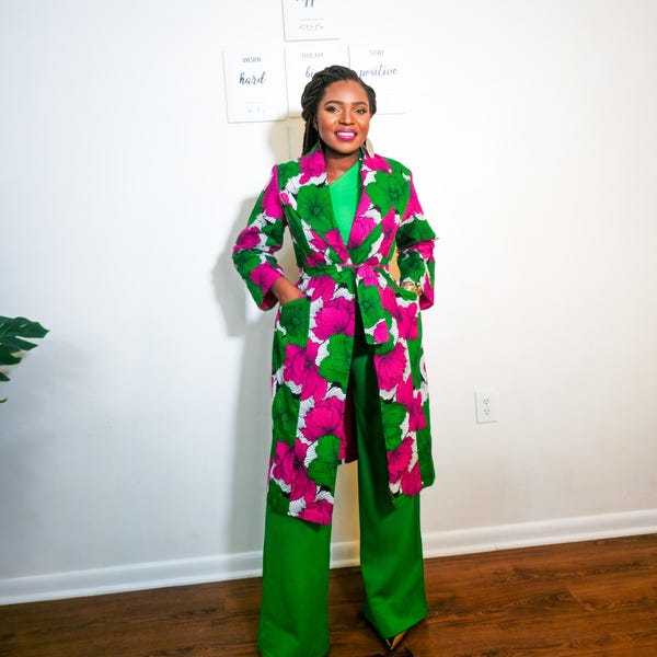 African Print Jacket - Etsy