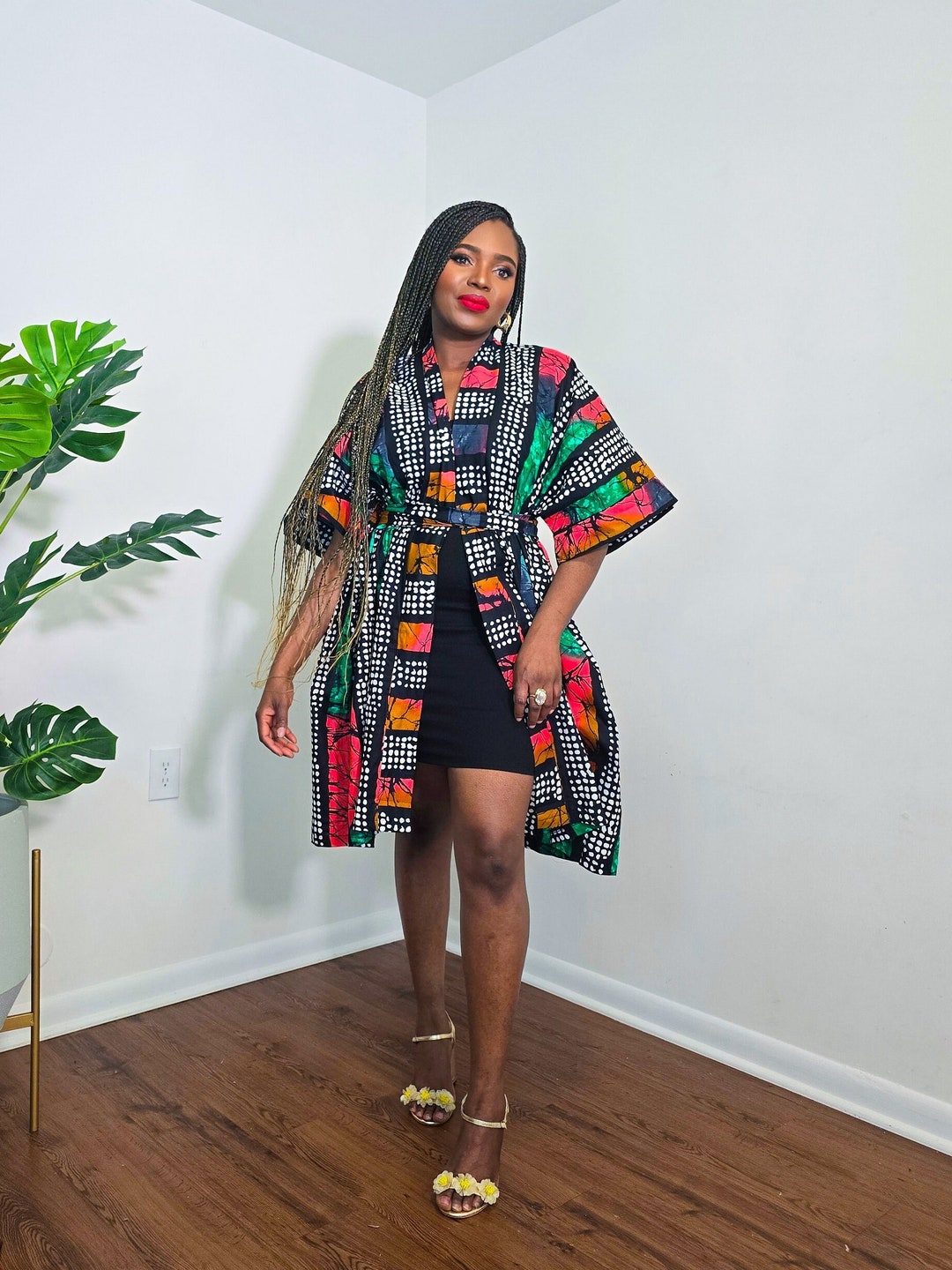 Colorful African Kimono Top African Clothing for Women Oversized Kimono ...