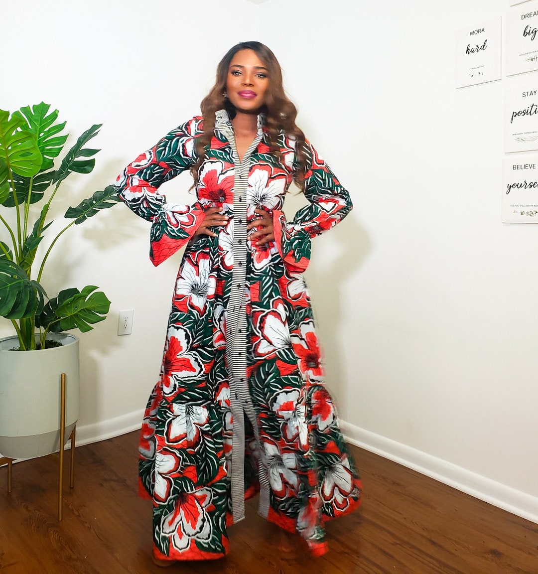 Colorful African Dress African Print Maxi Dress Ankara Dress Women's ...
