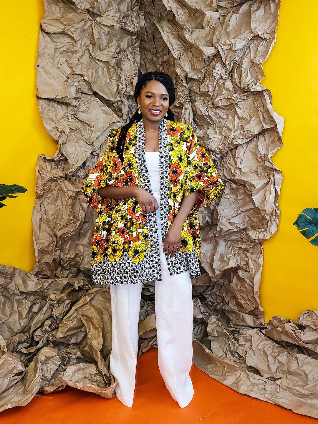 African Kimono Top | African Clothing for Women | Oversized Kimono ...