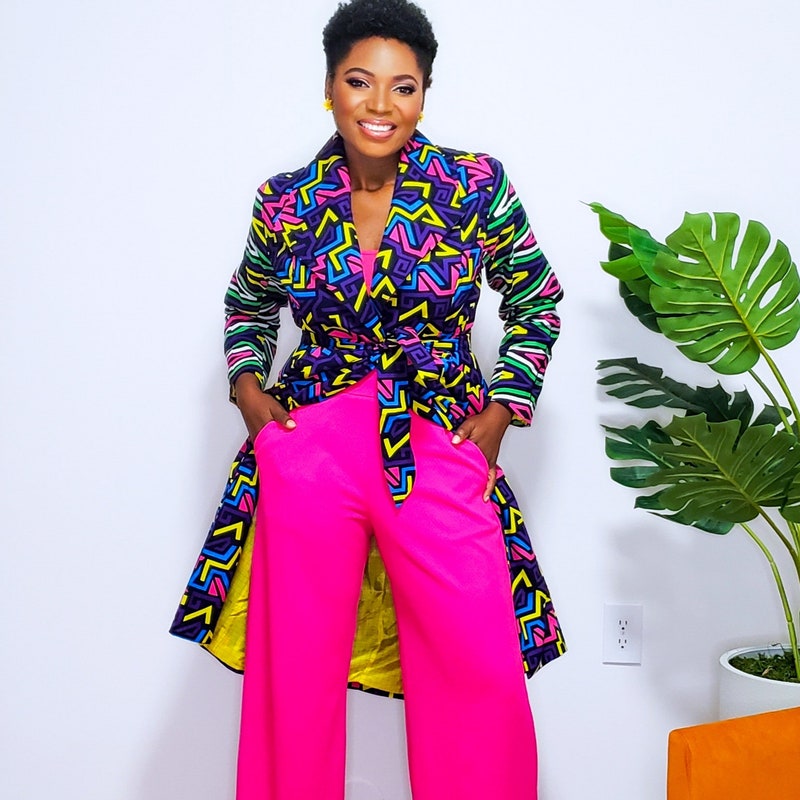 African Print Jacket - Etsy