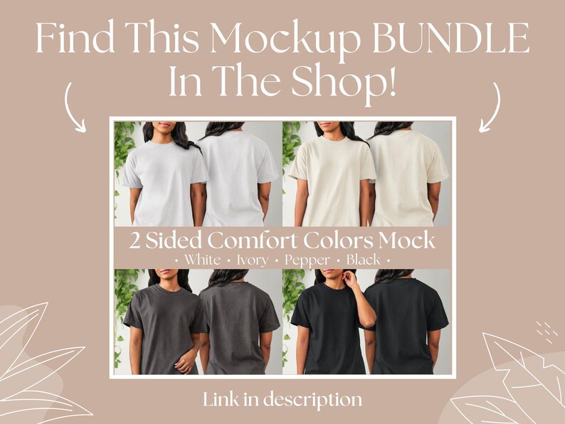 Front and Back of Black Comfort Colors Tshirt Mockup Photo of - Etsy