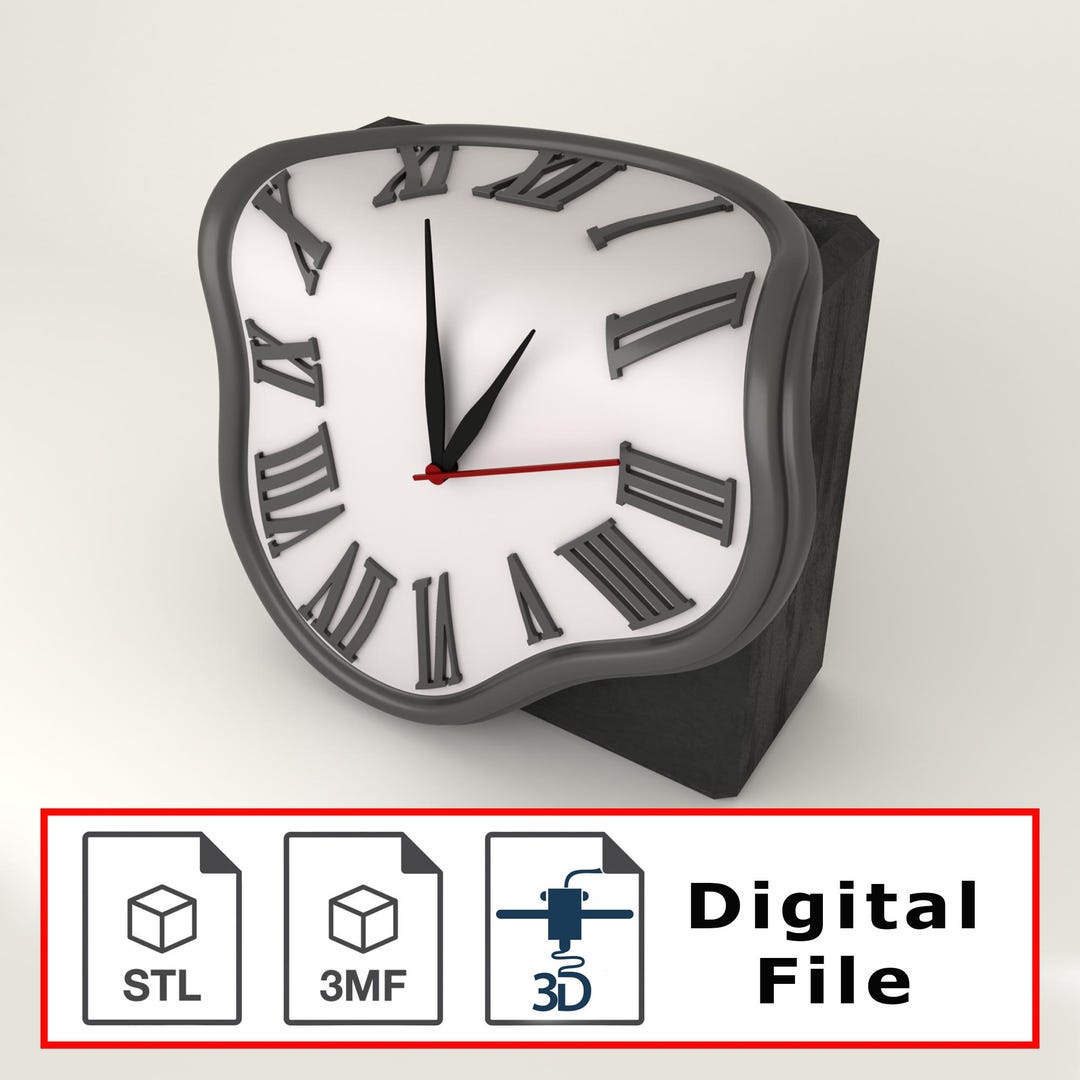 Melting Clock 3D Model – Inspired by Salvador Dali’s Painting ...