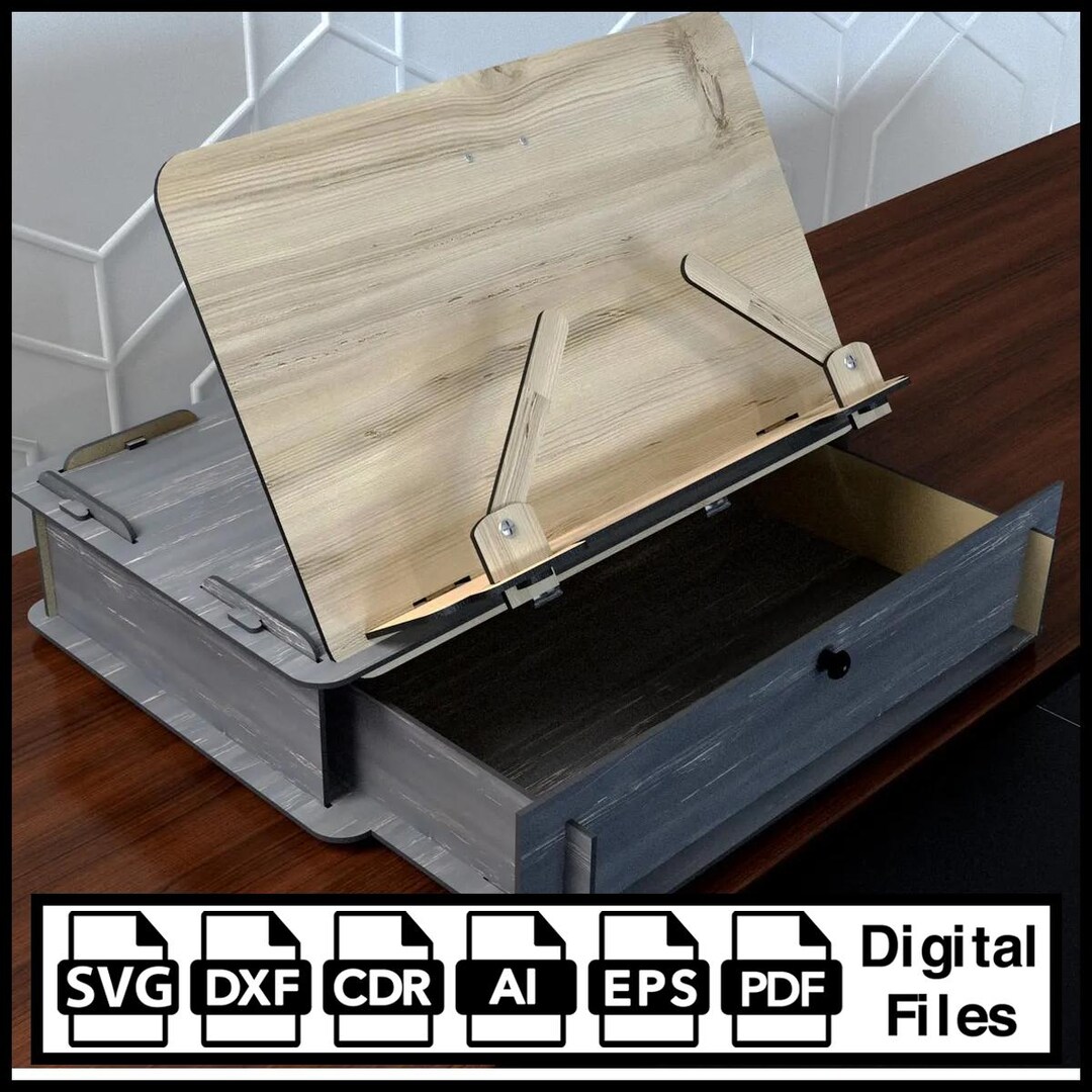 Laser Cut Book Stand SVG, Wood Bookshelf Template (digital Download) - Etsy