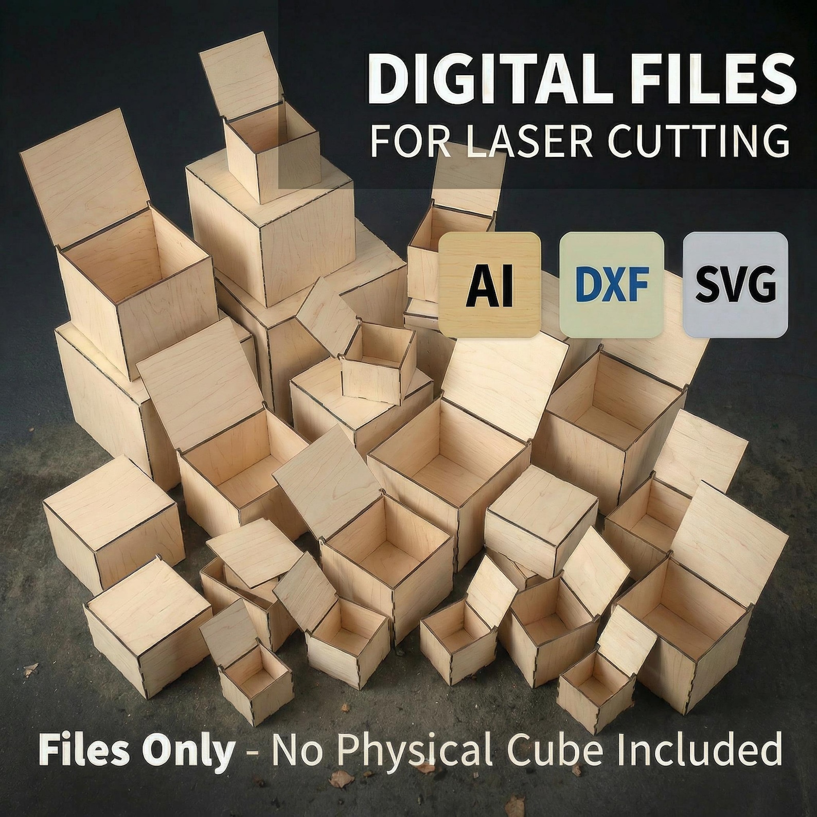 Laser Cut Box Templates | 100 Sizes, 3mm-4mm-5mm-6mm Material (digital ...