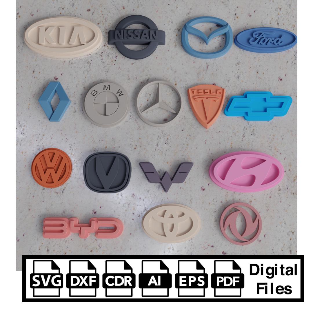 Car Logo 3d Print File Stl Files - Etsy