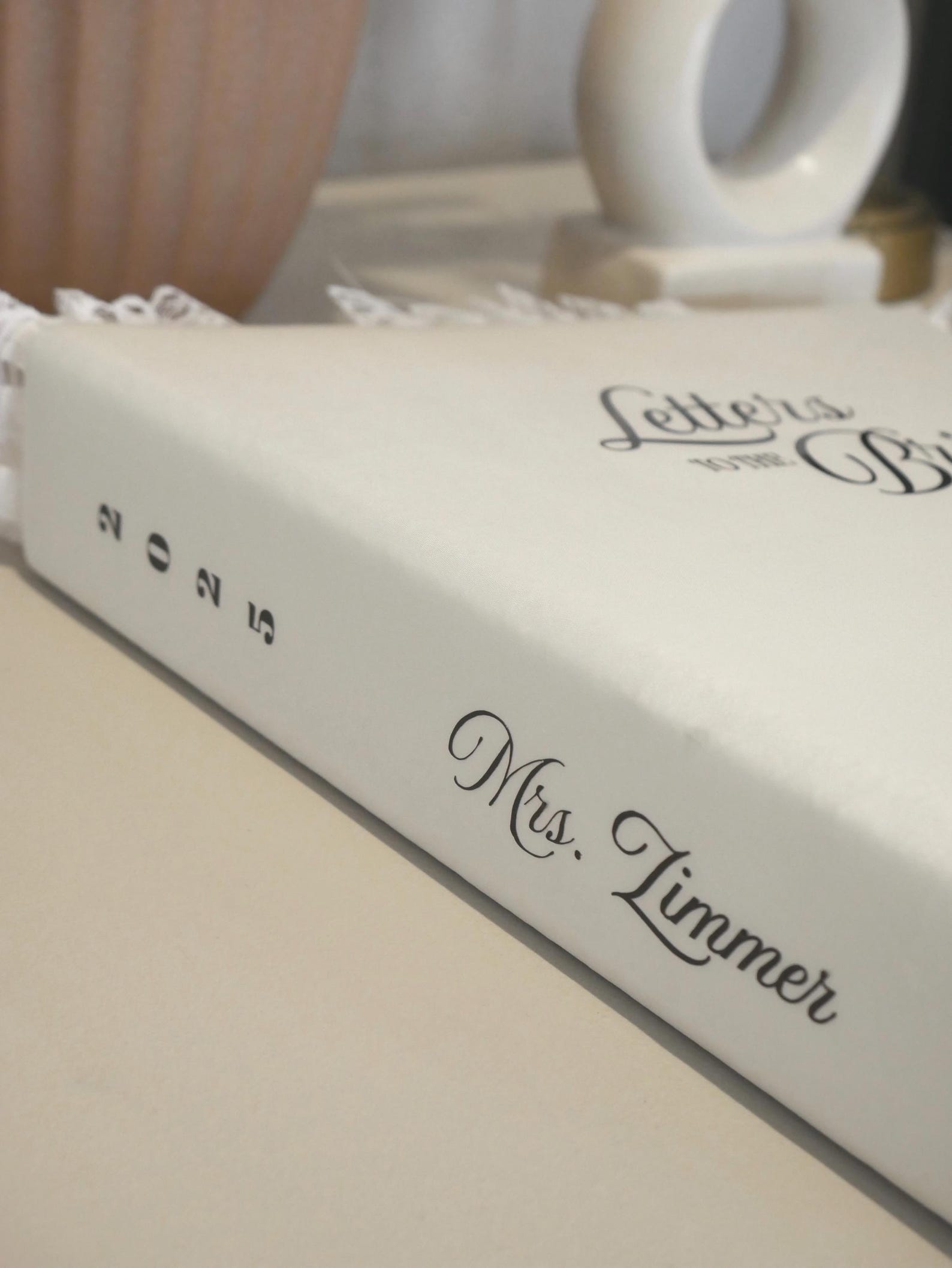 Custom Letters to the Bride Scrapbook | Charmeuse Satin Handmade ...