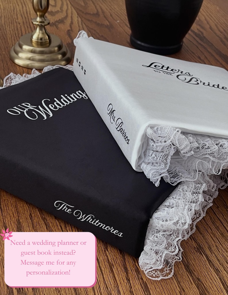 Custom Letters to the Bride Scrapbook | Charmeuse Satin Handmade ...