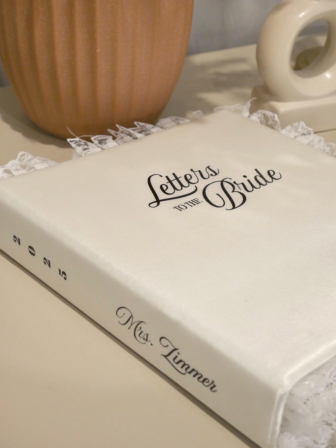 Custom Letters to the Bride Scrapbook | Charmeuse Satin Handmade ...