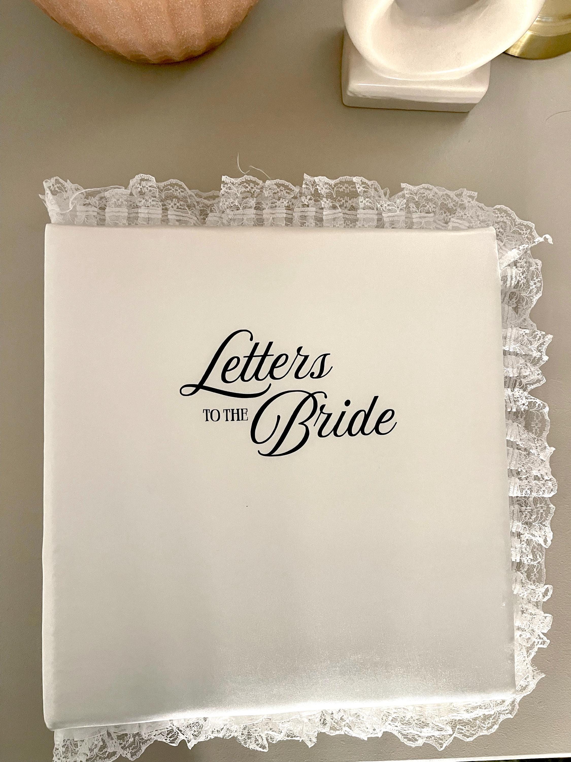 Custom Letters to the Bride Scrapbook | Charmeuse Satin Handmade ...