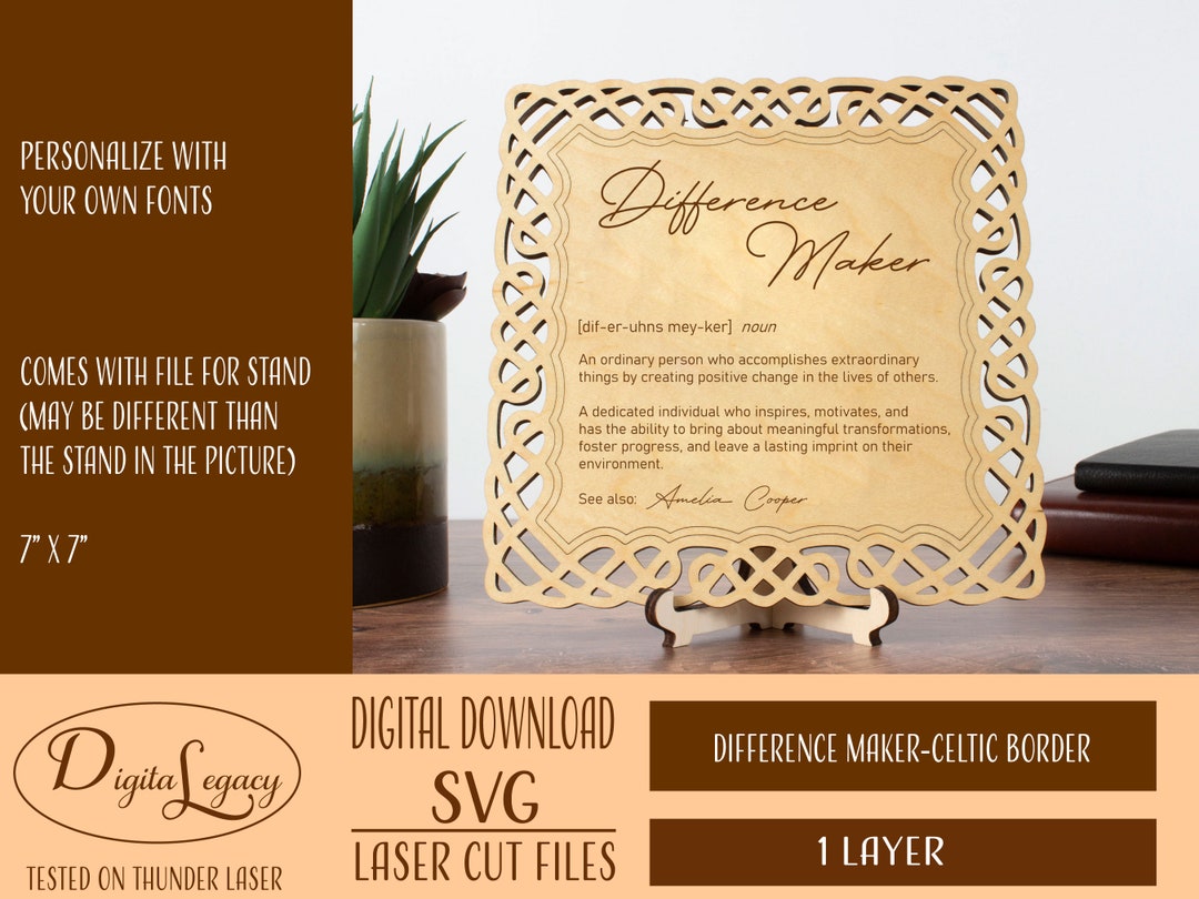 Difference Maker Sign SVG File, Retirement Gift Svg, Mentor Gift ...