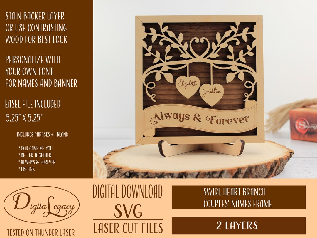 Couples Wood Sign Laser Ready SVG - Love - Married - Wedding - Digital ...