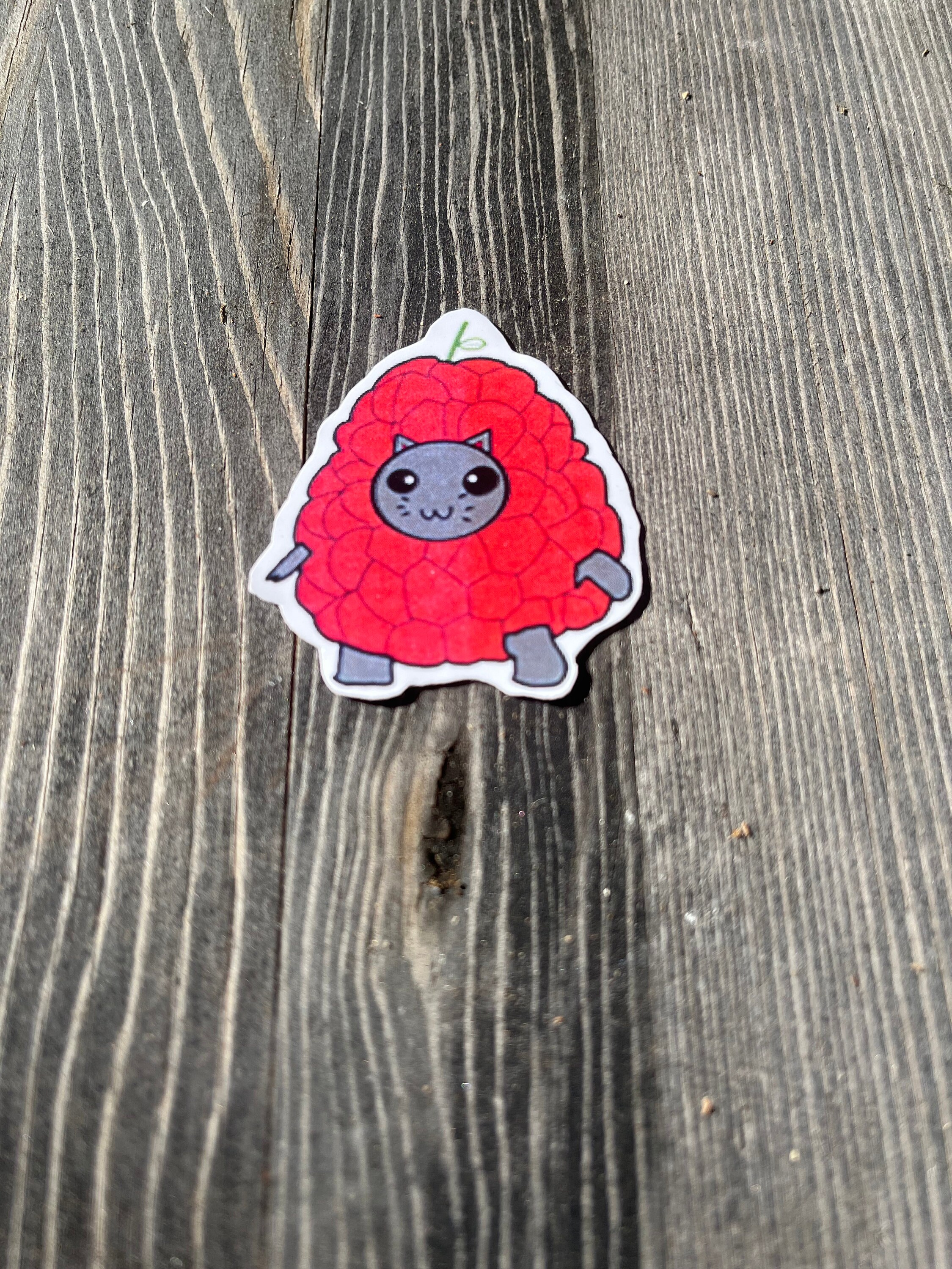 Pack of 3 Grape Cat Stickers/waterproof/vinyl Sticker/ - Etsy