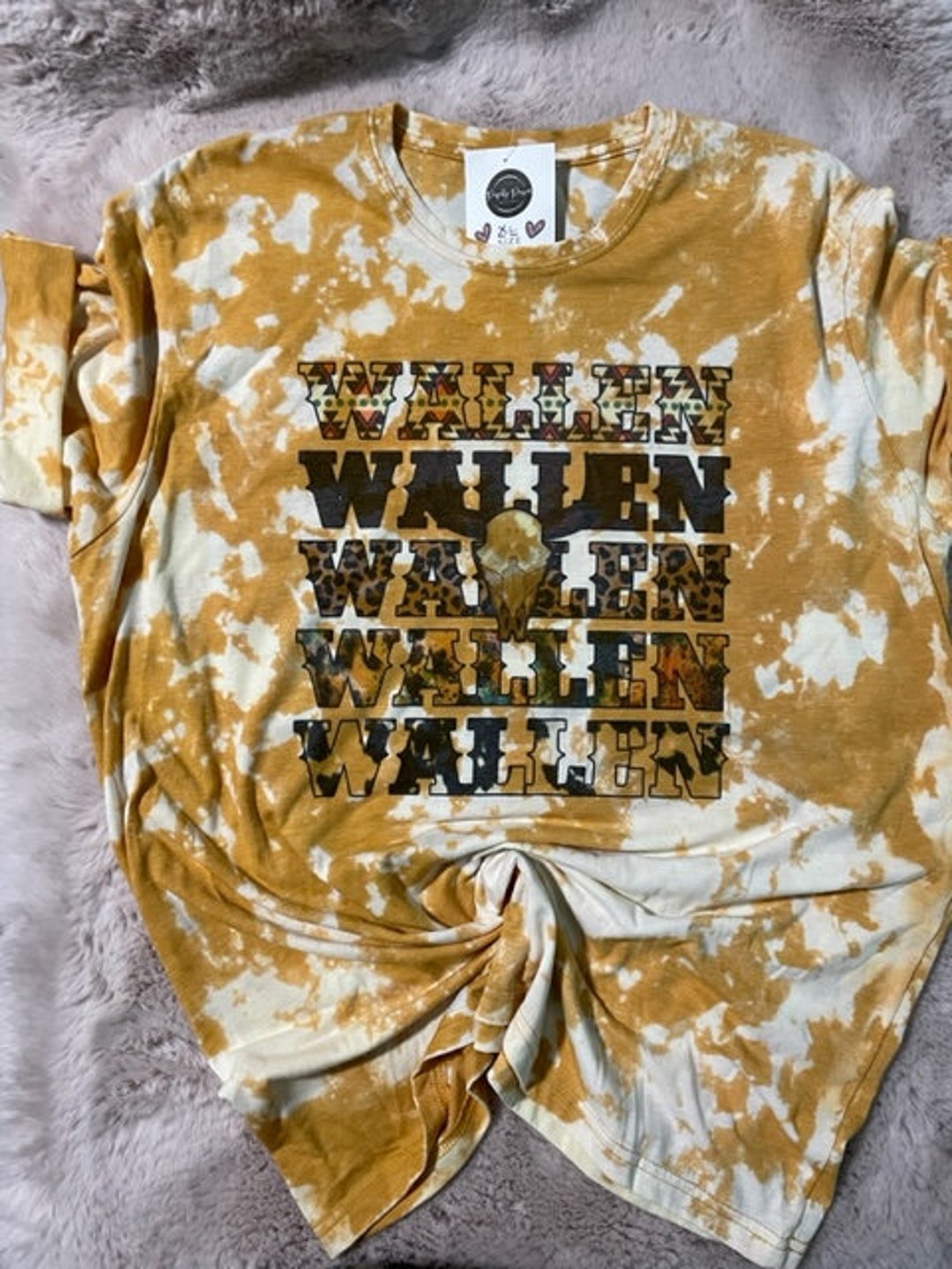 XL Wallen Next Level Soft Style Shirt Mustard Yellow/bleached - Etsy