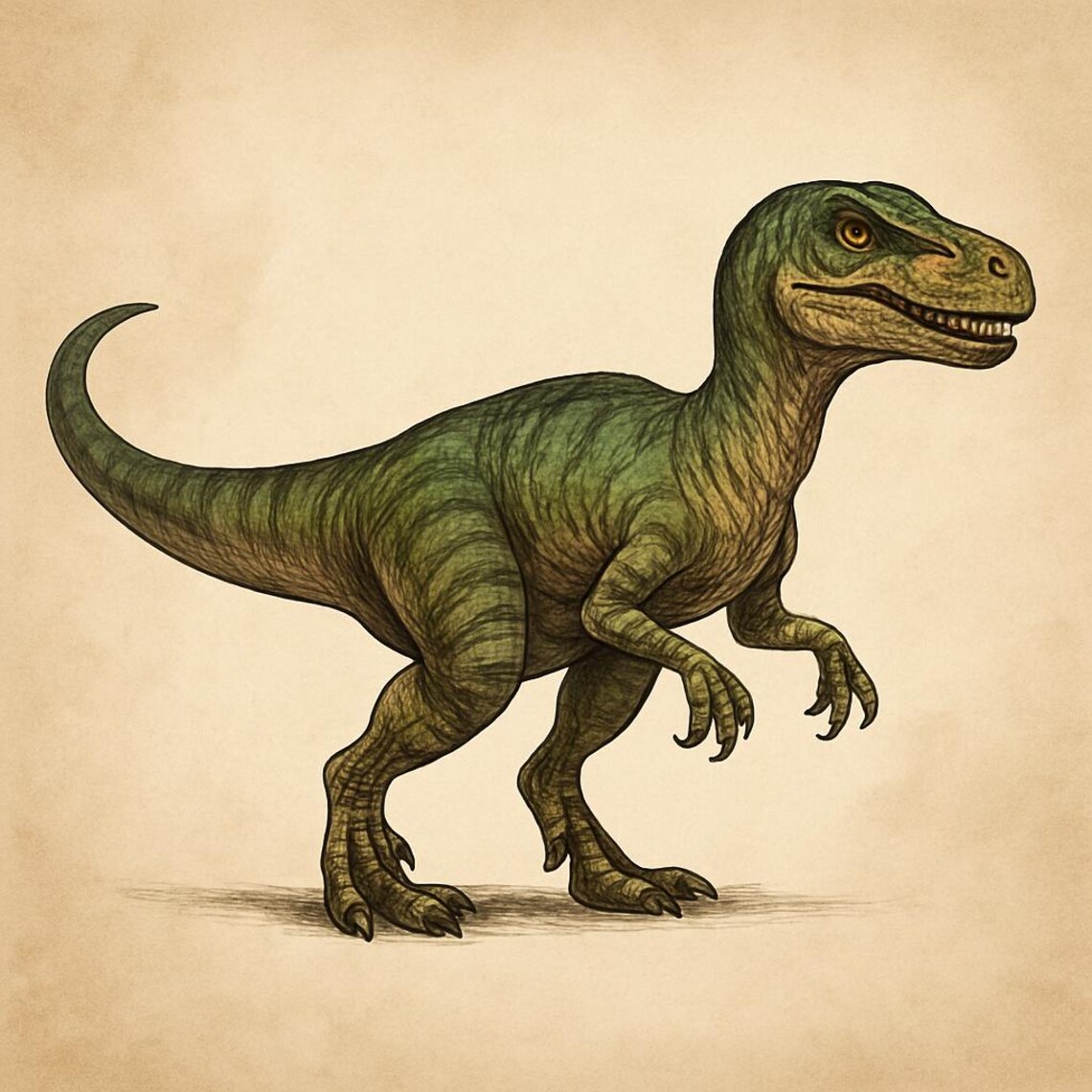 Velociraptor Dinosaur Poster | Realistic Kids Wall Art | Jurassic ...
