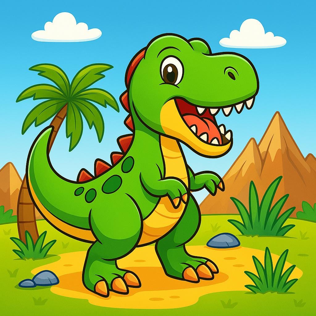 Cute T-rex Dinosaur Poster – Dino Friends Digital Wall Art for Kids - Etsy