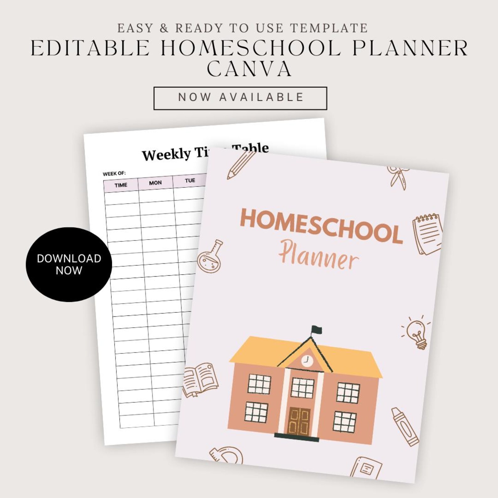Homeschool Planner Editable, Homeschool Planner Printable, Lesson ...