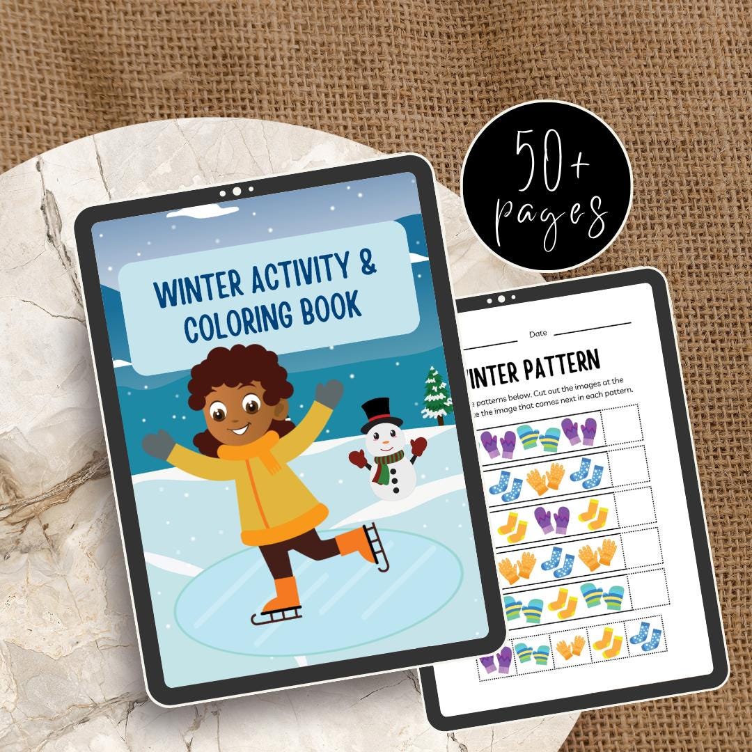 Winter Activity Book for Kids Printable Winter Kids Activity Pack ...