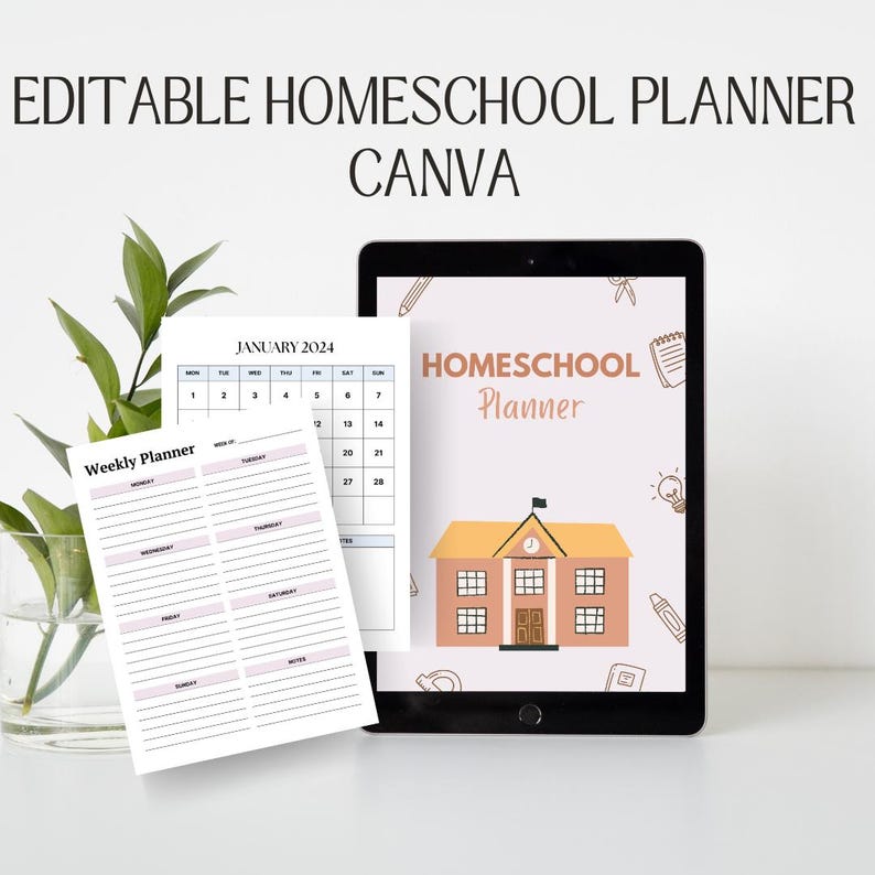 Homeschool Planner Editable, Homeschool Planner Printable, Lesson ...