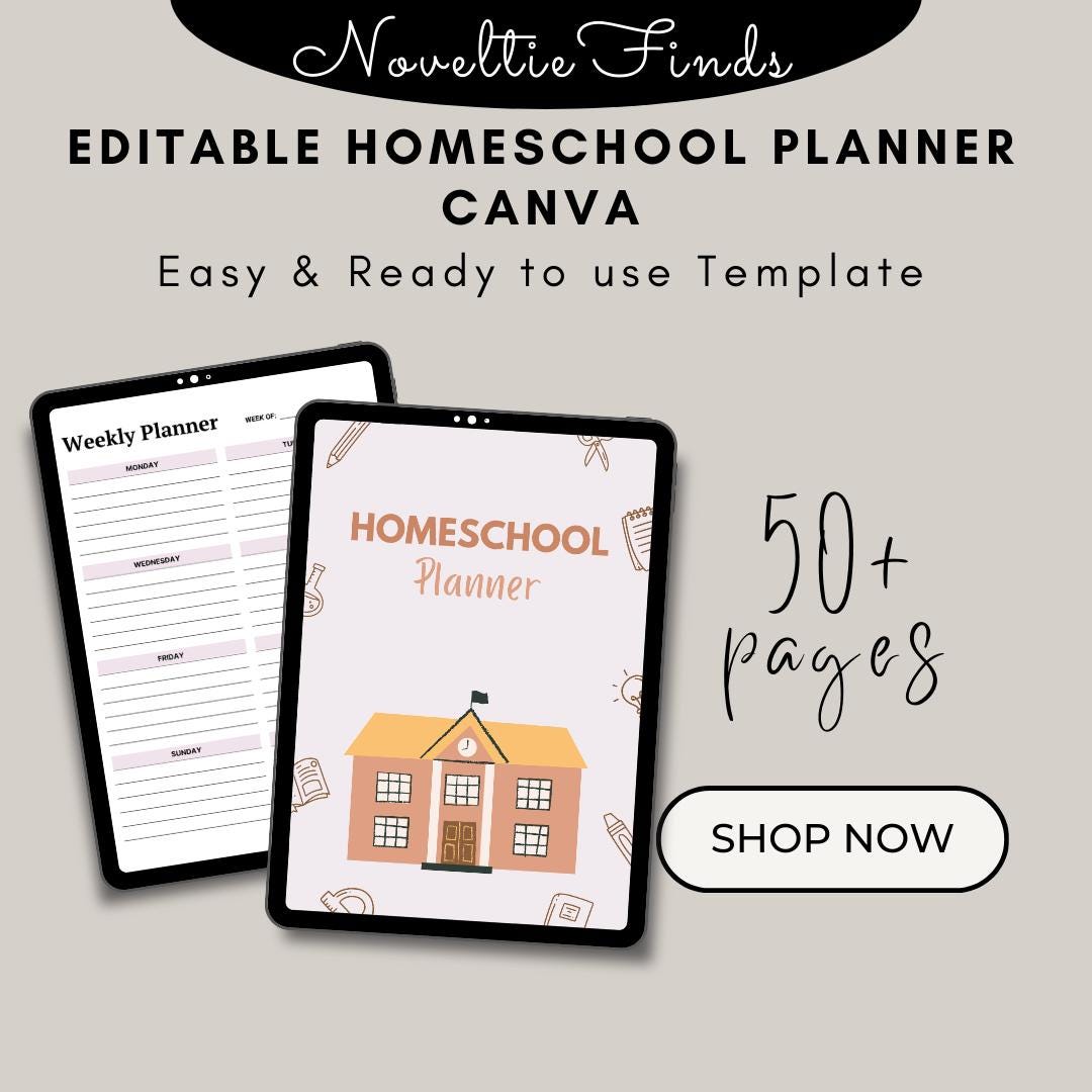 Homeschool Planner Editable, Homeschool Planner Printable, Lesson ...