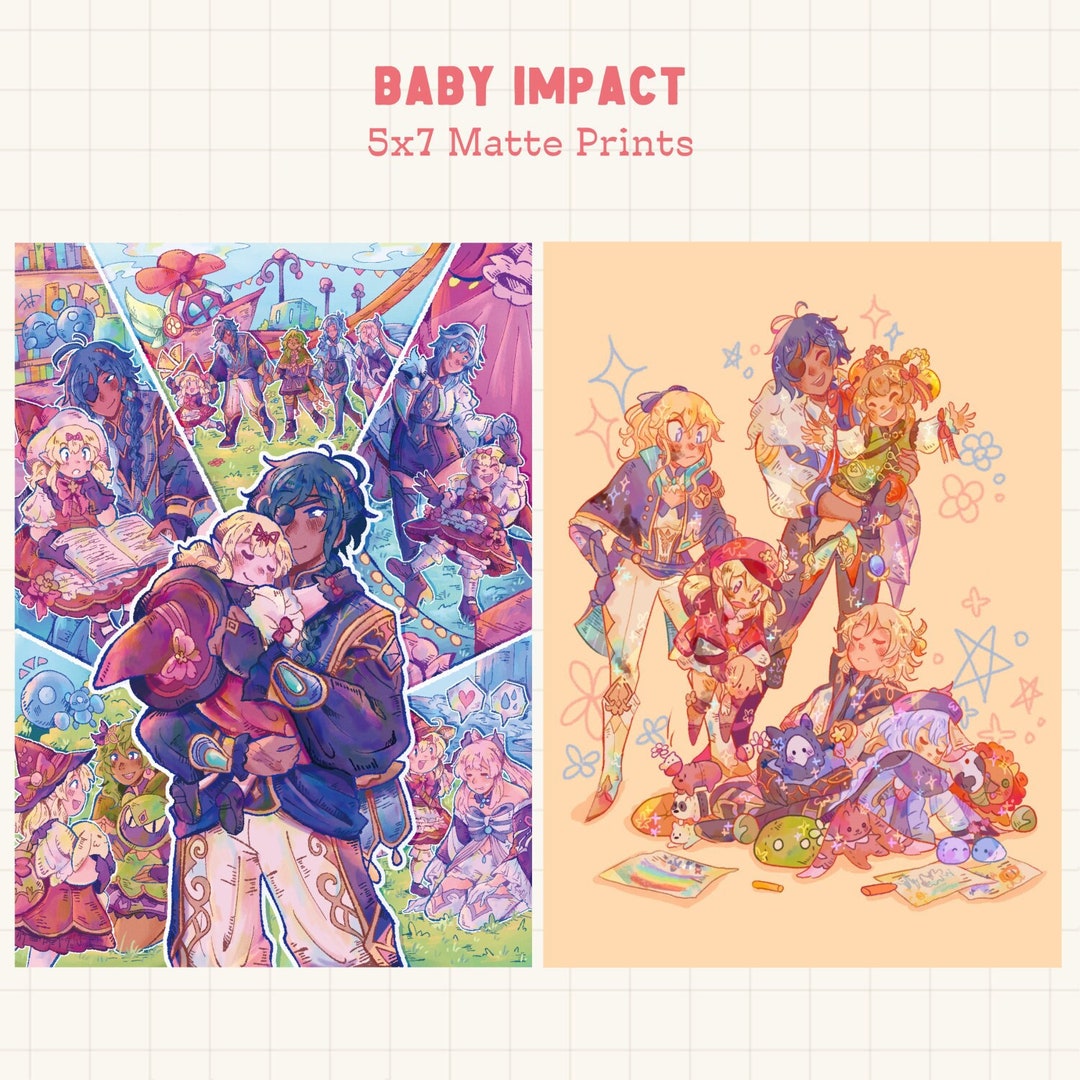 Baby Impact Genshin Impact Prints - Etsy