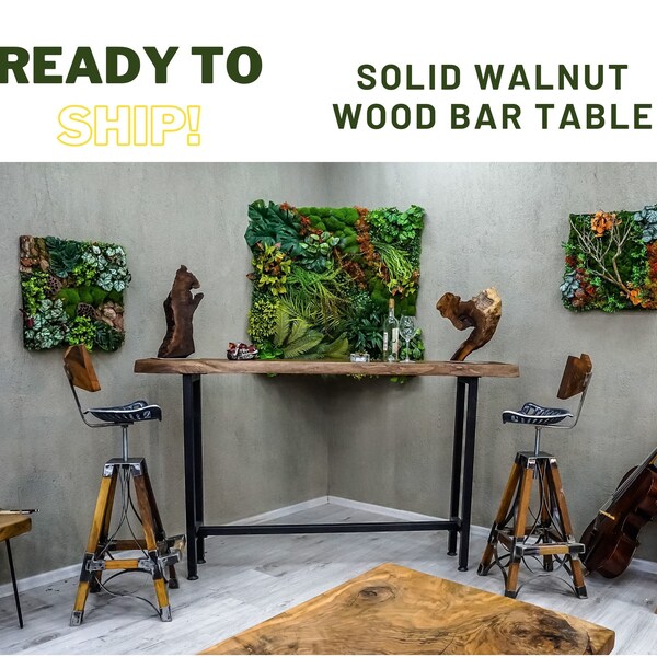 Live Edge Bar Table - Etsy Canada