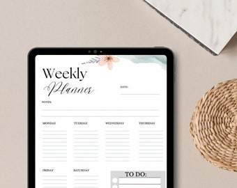 Digital Weekly Planner 2022 2023 Goodnotes Planner Daily - Etsy