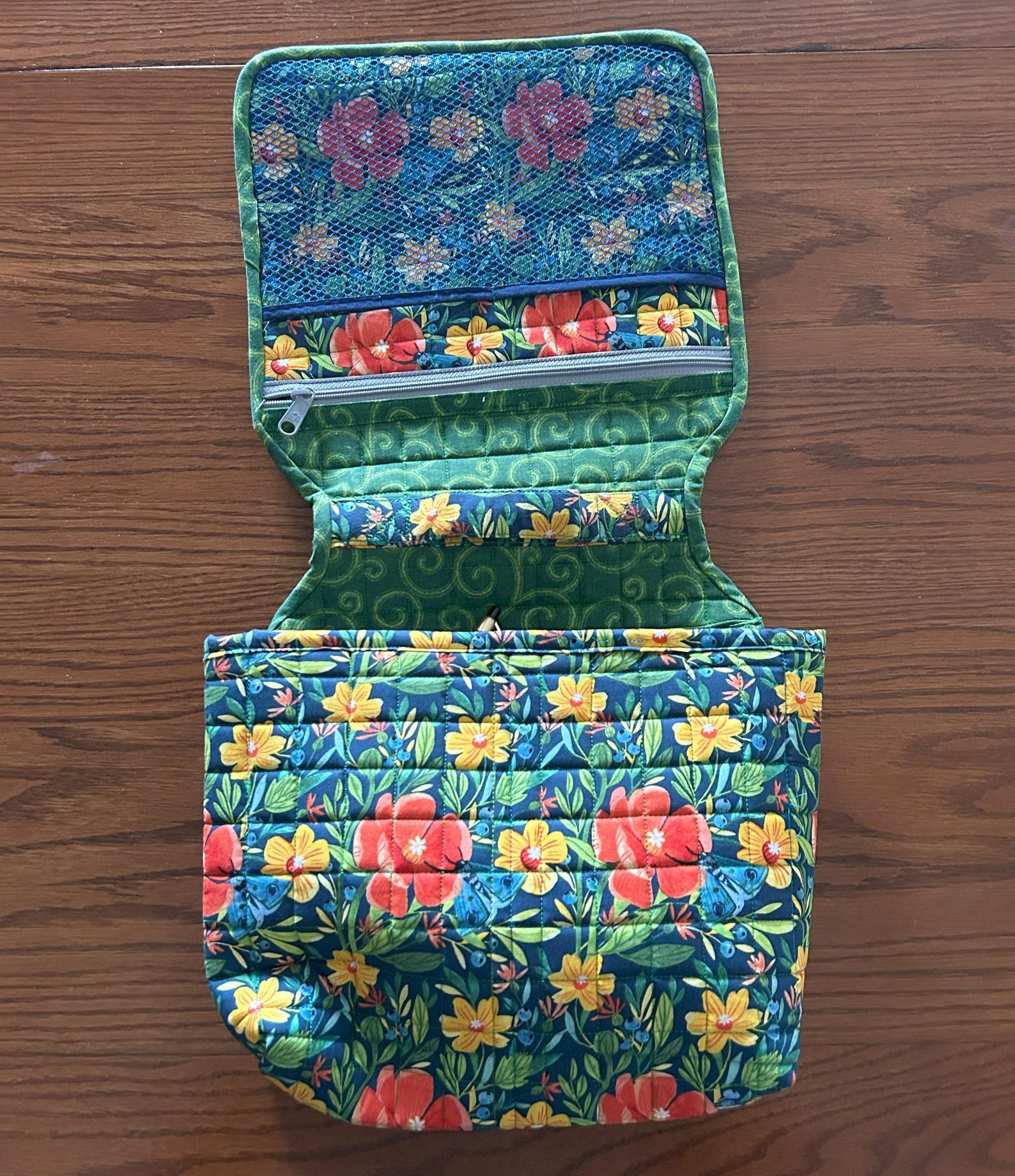 Quilted Walker Bag | Handmade Wheelchair Tote With Pockets | Cozy ...
