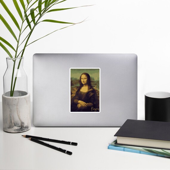 Mona Lisa Forgery Sticker - Etsy