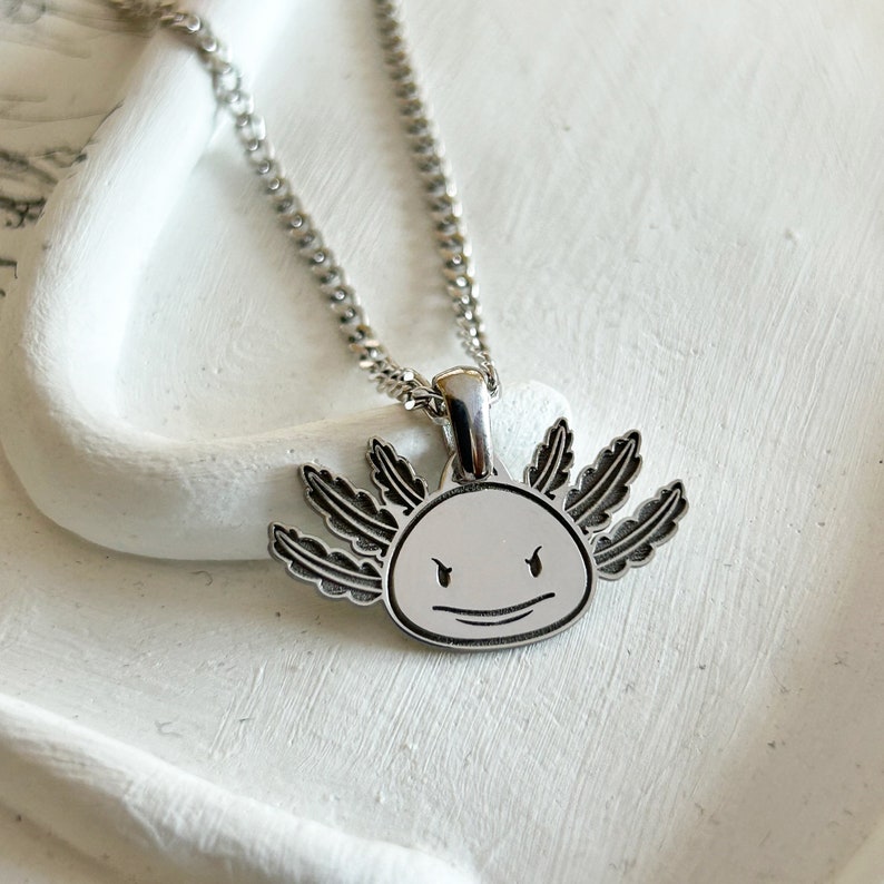 925 Silver Axolotl Necklace, Axolotl Fish Necklace, Fish Jewelry ...