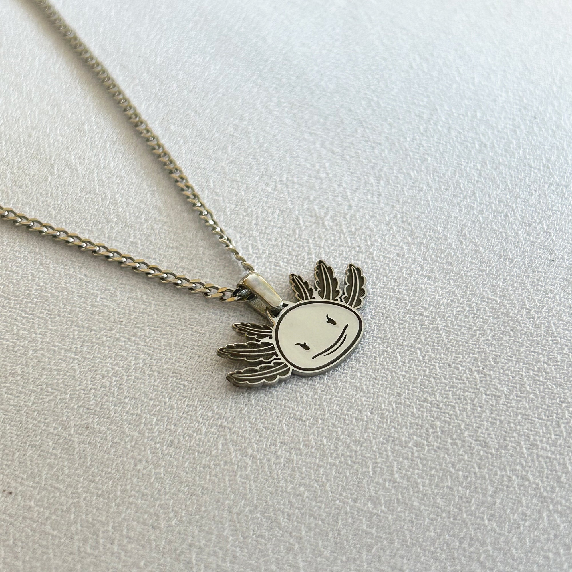 925 Silver Axolotl Necklace, Axolotl Fish Necklace, Fish Jewelry ...