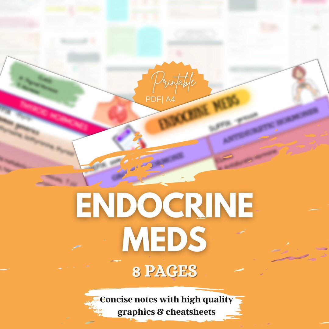 Endocrine Notes Pharmacology Nursing Study Notes Endocrine Note Nursing ...