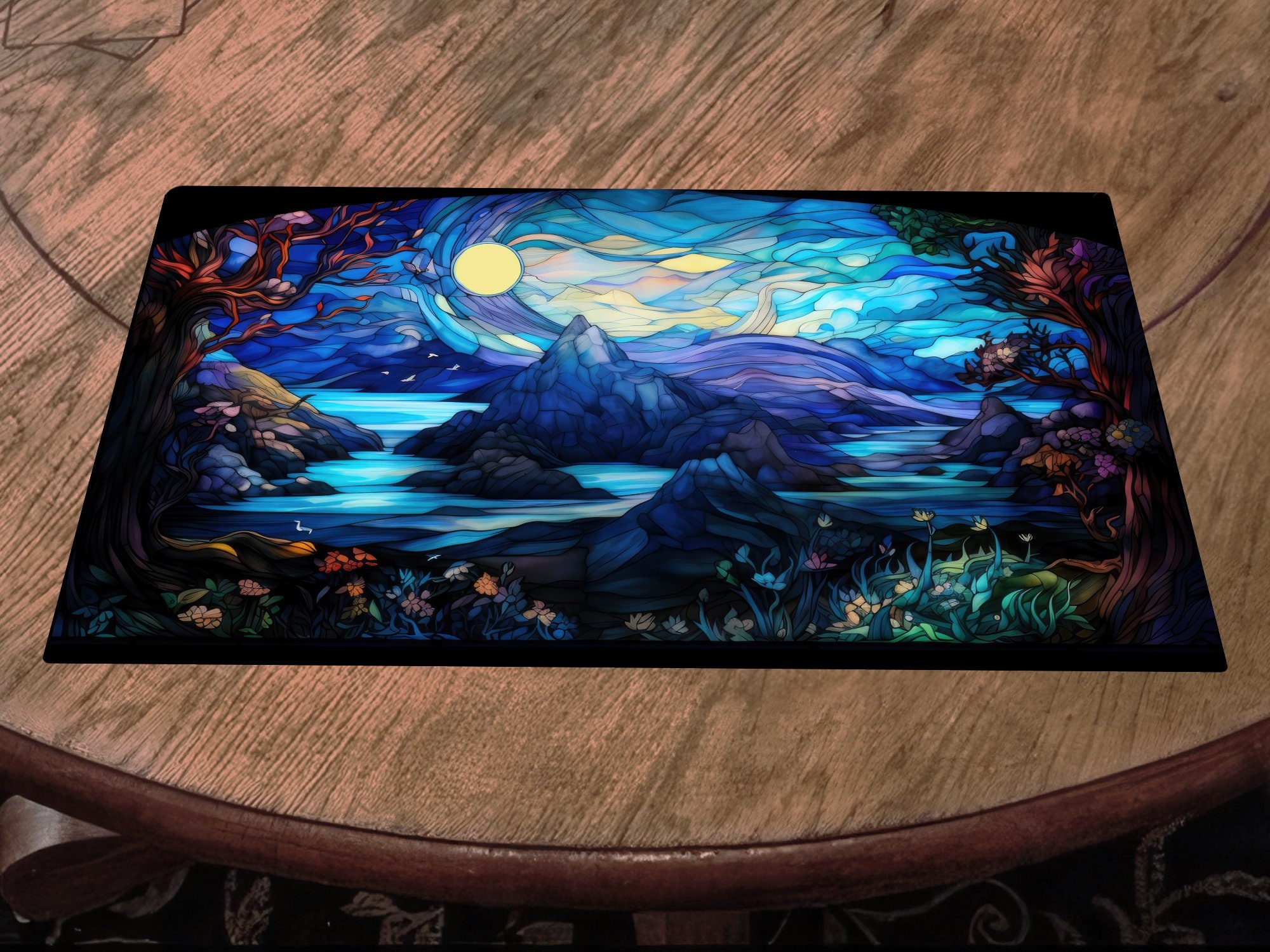 Stained Glass Sea - MTG Final Fantasy Inspired Playmat – 24×14 Fantasy ...