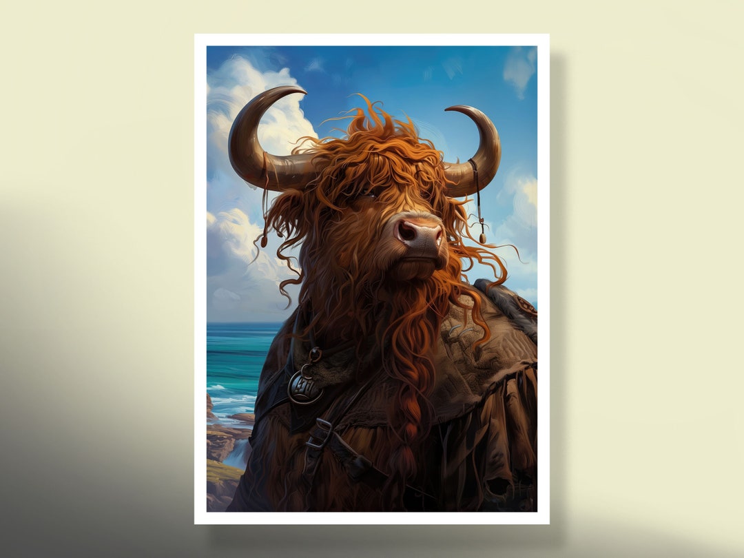 Mtg Sleeves: Highland Cow Man! 100+ Top Quality! Colorful, Sharp! This ...
